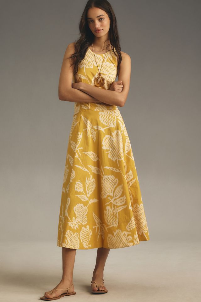 By Anthropologie Corset Drop-Waist Halter Midi Dress | Anthropologie UK