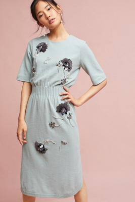Emaria Embellished Dress | Anthropologie