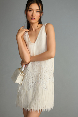 Not So Serious by Pallavi Mohan V-Neck Deco Swing Mini Dress ...