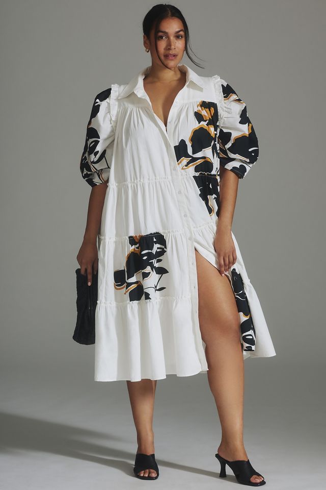 Forever That Girl Puff-Sleeve Shirt Dress | Anthropologie