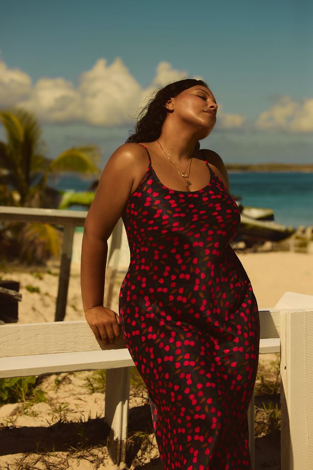 Conditions Apply Elva Printed Midi Slip Dress | Anthropologie UK