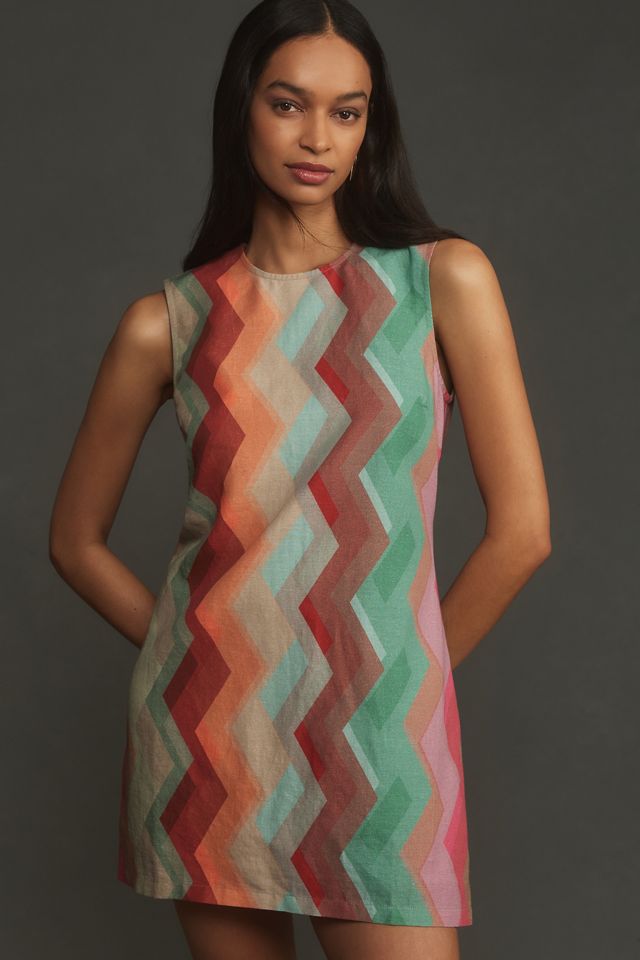 Conditions Apply Sleeveless Crew Neck Shift Mini Dress | Anthropologie