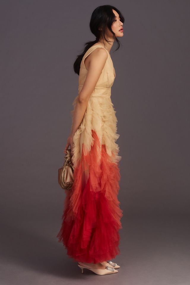 Geisha Designs Ombré Rose Tulle Dress | Anthropologie