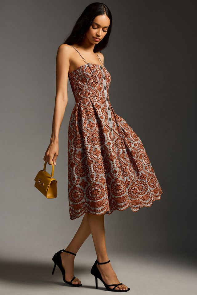 Maeve Square-Neck Pleated Buttondown Dress | Anthropologie