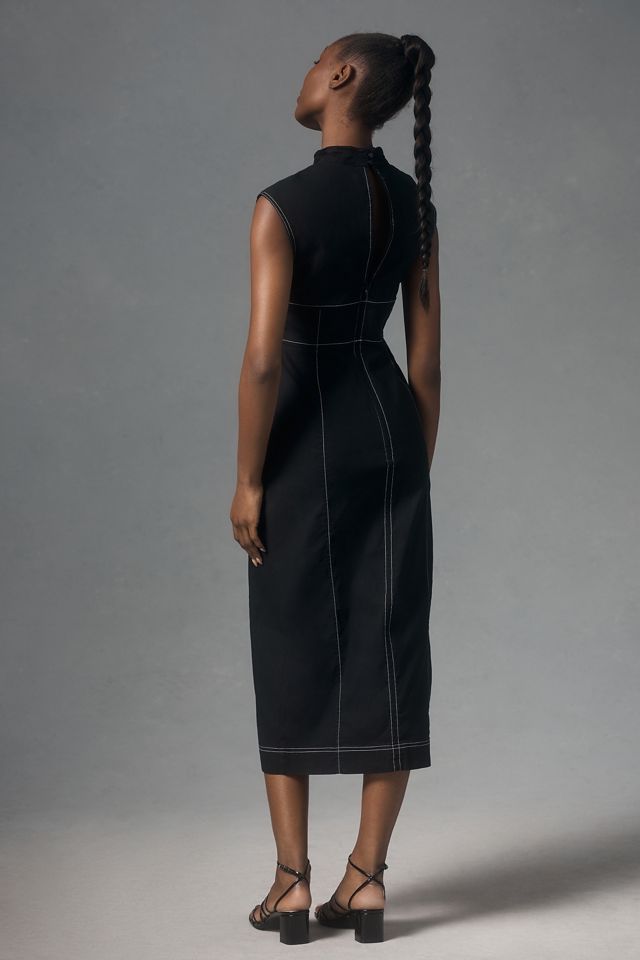 Maeve Scoop-Neck Column Midi Dress | Anthropologie