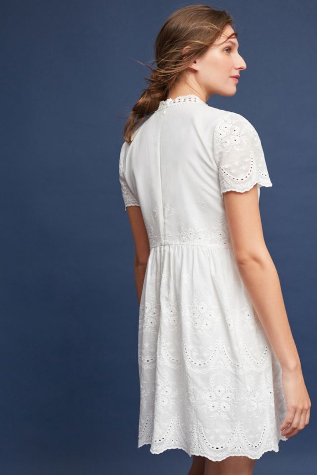Mock Neck Eyelet Dress | Anthropologie