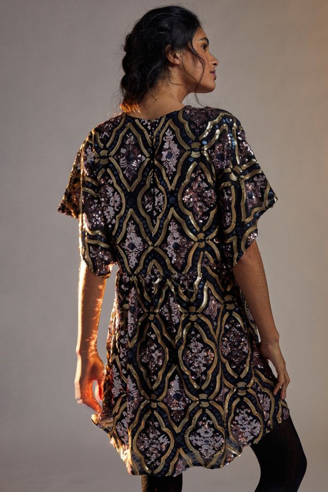 Amalia Sequined Tunic Dress | Anthropologie