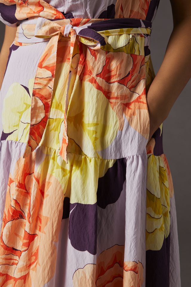Maeve Floral Wrap Maxi Dress | Anthropologie