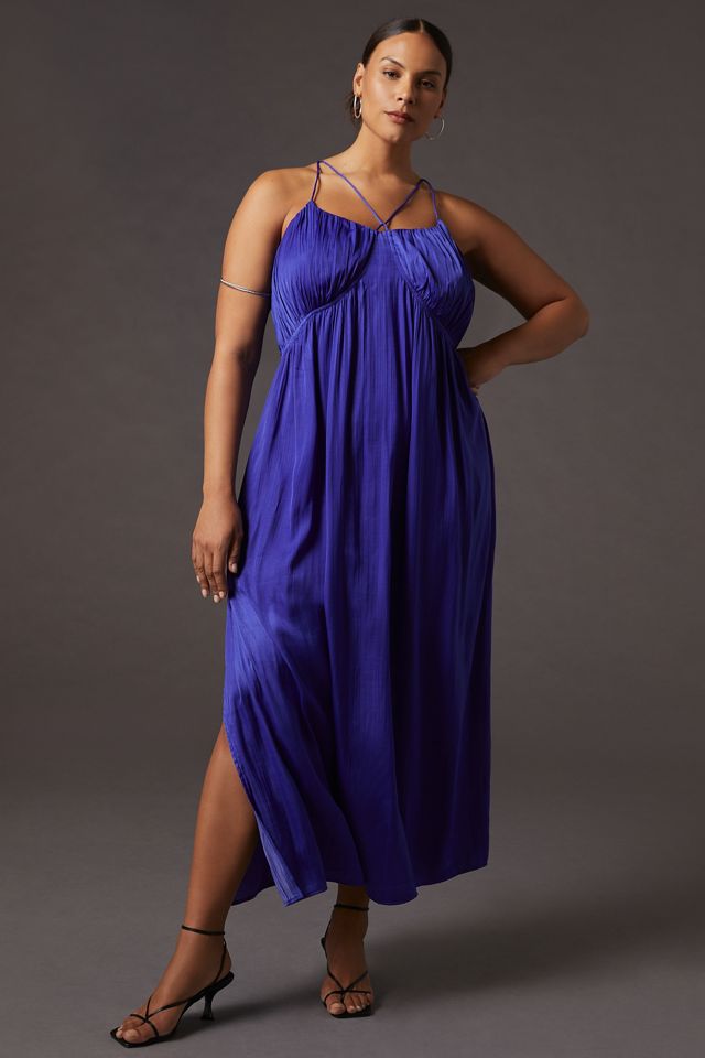 Halter Side-Slit Maxi Dress | Anthropologie