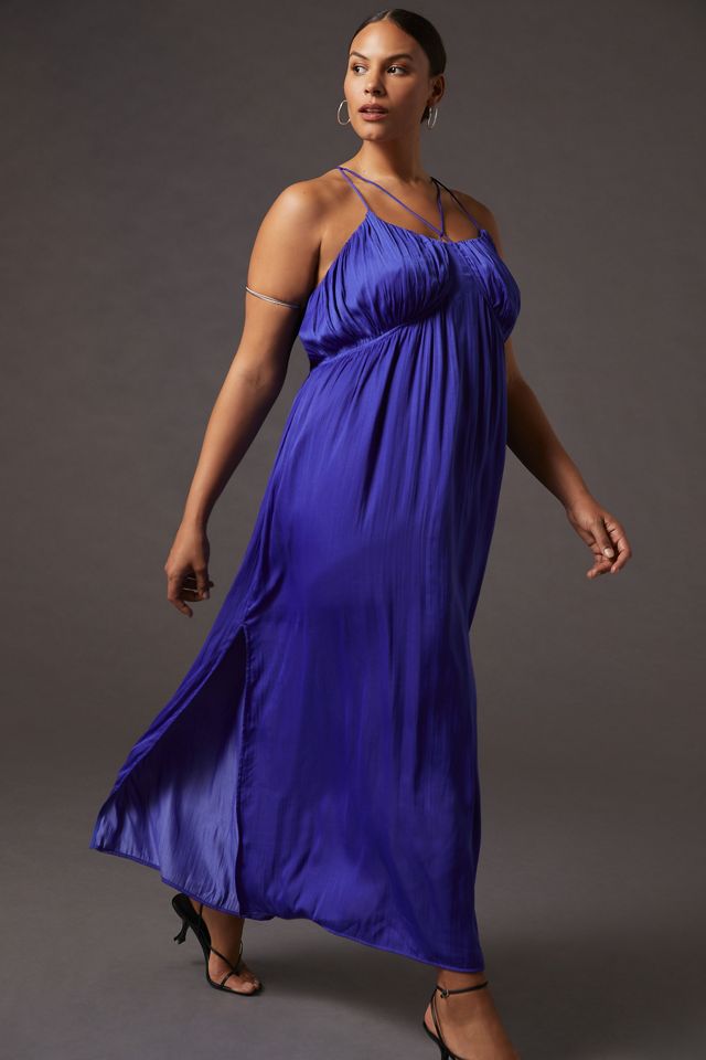 Halter Side-Slit Maxi Dress | Anthropologie