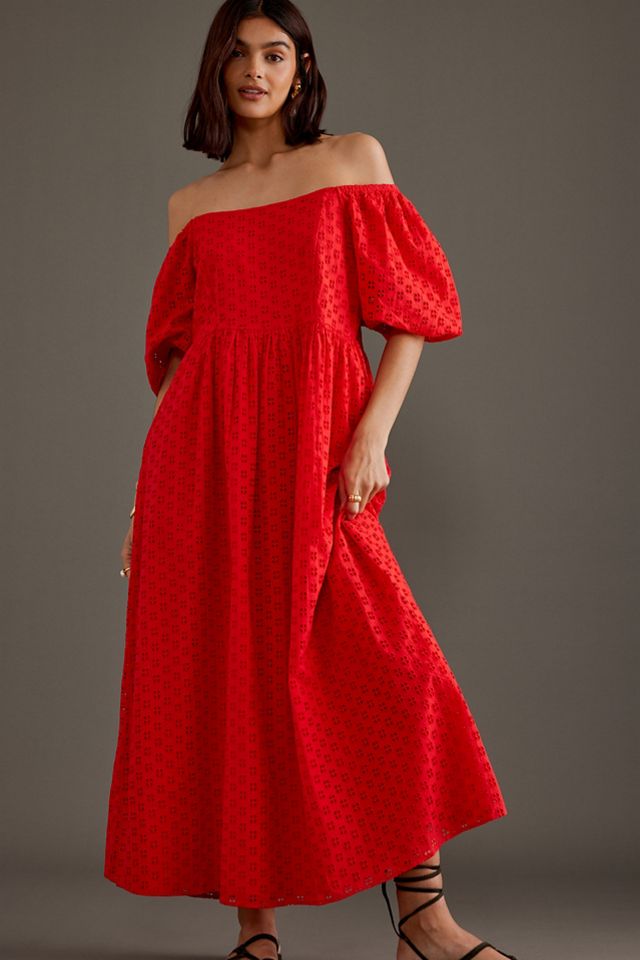 Selected Femme Anelli Off The Shoulder Maxi Dress Anthropologie Uk