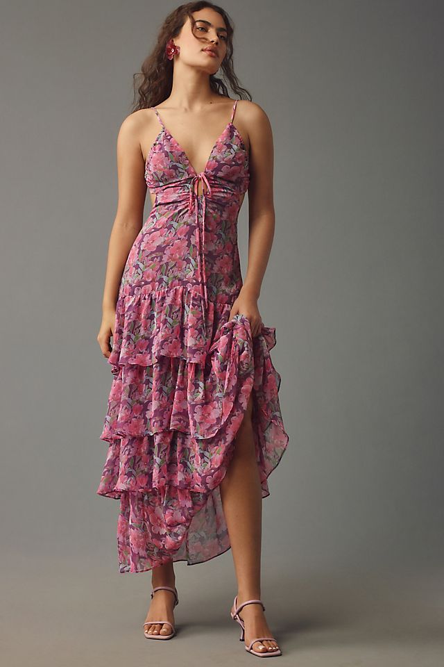 ASTR The Label Aneira Floral Tiered Maxi Dress | Anthropologie ASTR The Label Aneira Floral Tiered Maxi Dress | Anthropologie