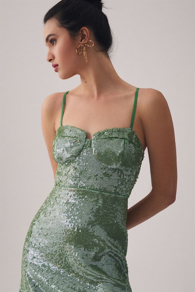 Verb by Pallavi Singhee Sweetheart Sequin Midi Dress | Anthropologie