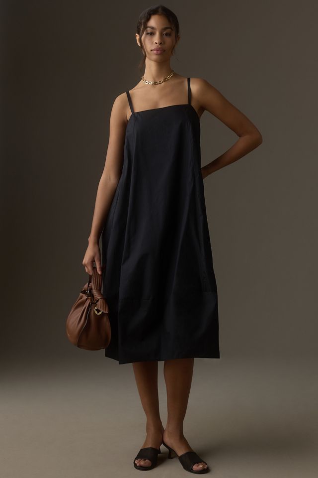 Self Contrast Bare Sleeveless Barrel Midi Dress | Anthropologie