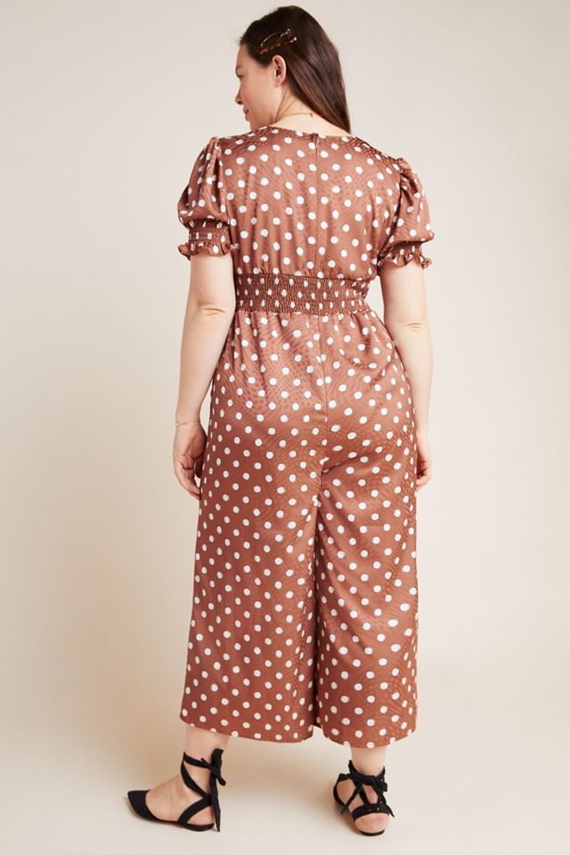 Lavinia Polka Dot Plus Jumpsuit | Anthropologie