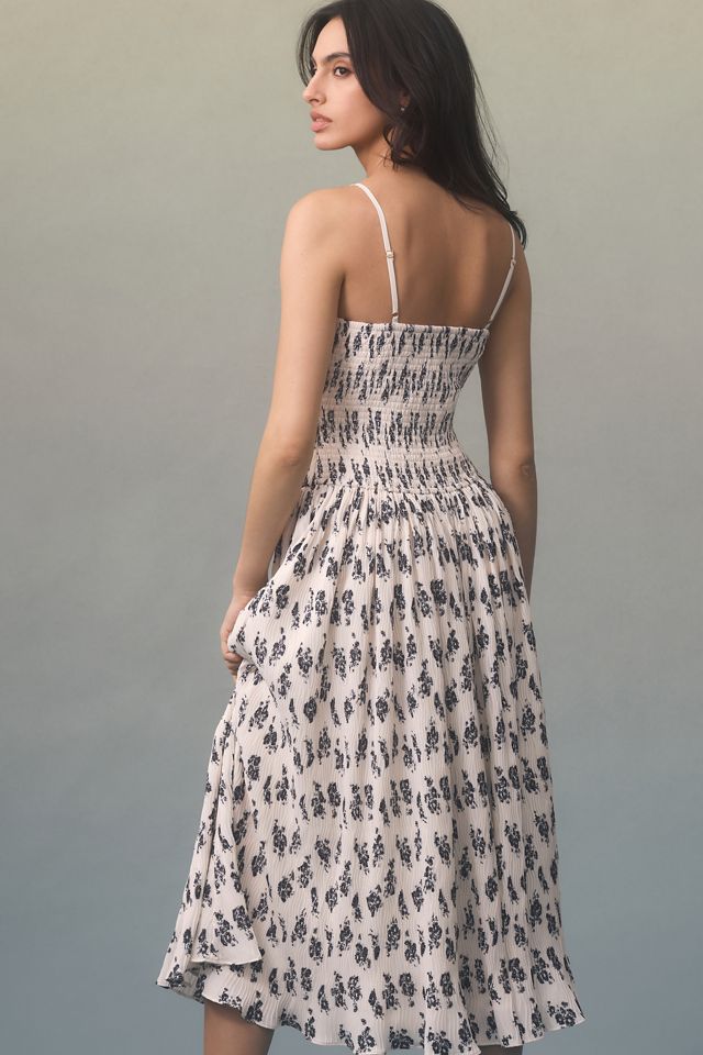 Hutch Drop-Waist Plissé Midi Dress | Anthropologie