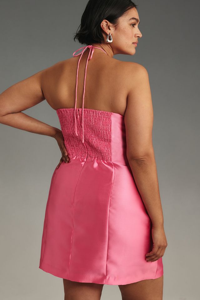 Hutch Bow Halter Slim Mini Dress | Anthropologie
