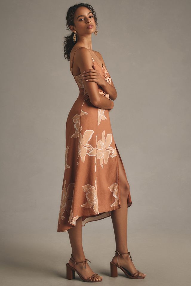 Hutch Coast Sleeveless Linen Midi Dress | Anthropologie