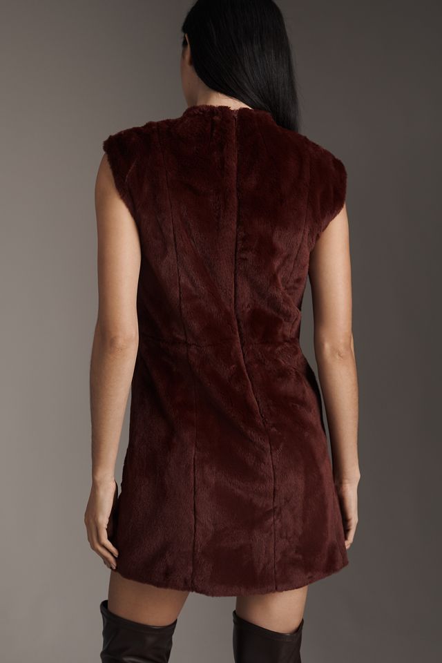 Hutch Dev Faux Fur Mini Dress | Anthropologie