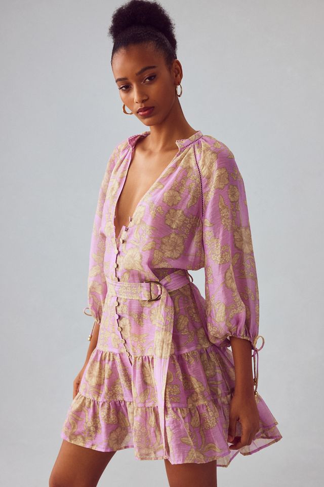 KIVARI Belted Buttondown Mini Dress | Anthropologie