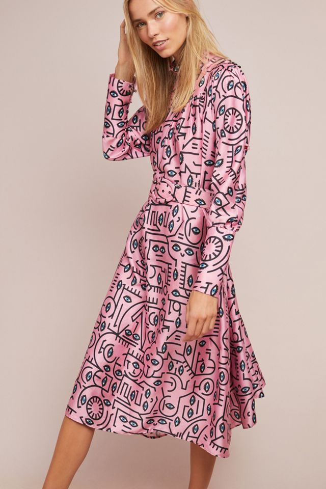 Anna Eye Print Dress | Anthropologie