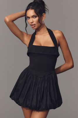 Delfi Collective Megan Halter Basque-Waist Mini Dress | Anthropologie