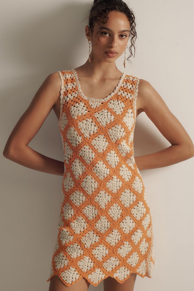 Maeve Sleeveless Crochet Mini Dress | Anthropologie UK