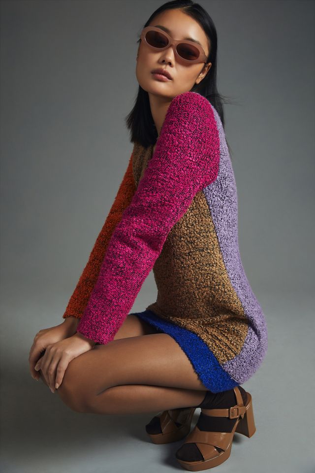 Endless Rose Textured Colorblock Dress | Anthropologie