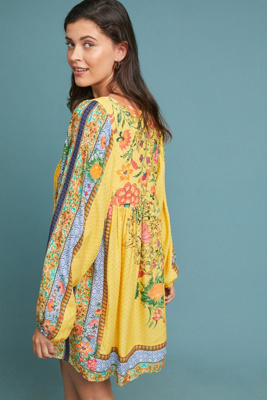 Farm Rio Lorena Patchwork Tunic Dress | Anthropologie