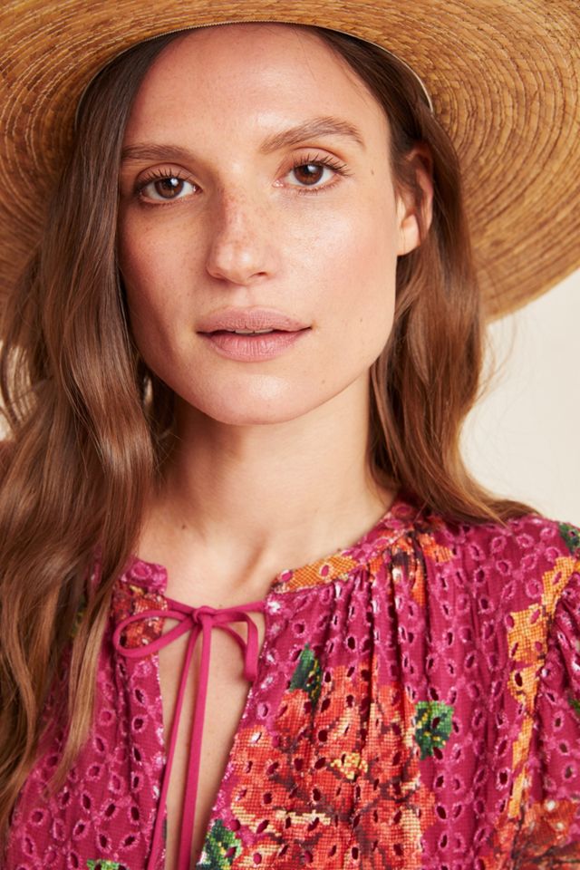 discount shop on sale Anthropologie Farm Rio Eyelet Tiered Tunic Dress