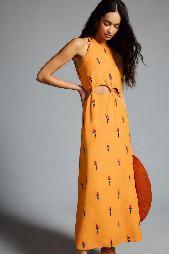 Farm Rio Parrot Halter Maxi Dress | Anthropologie