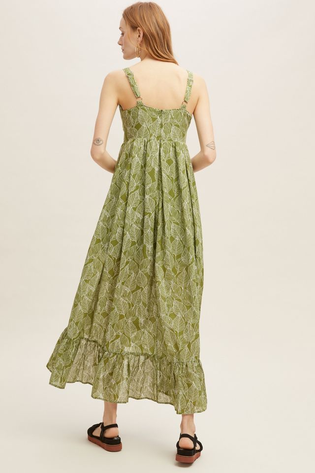 Elle Leaf-Print Dress | Anthropologie UK