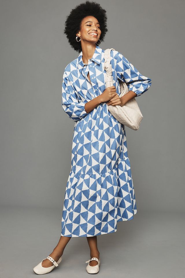 The Bettina Tiered Shirt Dress by Maeve | Anthropologie