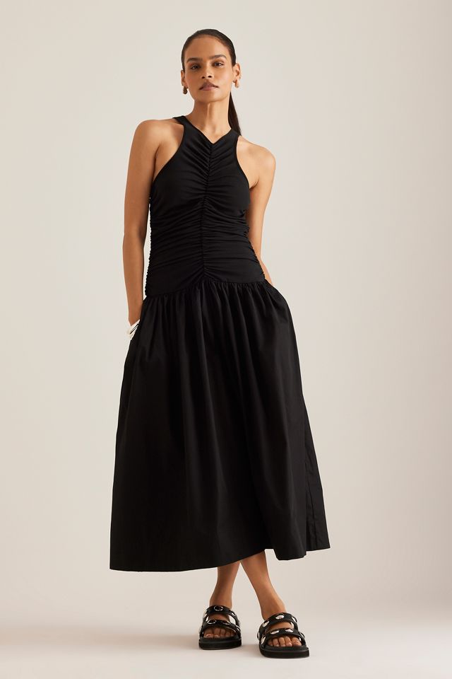 By Anthropologie Twofer Halter Drop-Waist Midi Dress | Anthropologie UK