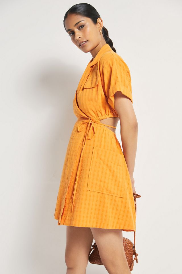 V-Neck Wrap Mini Dress | Anthropologie