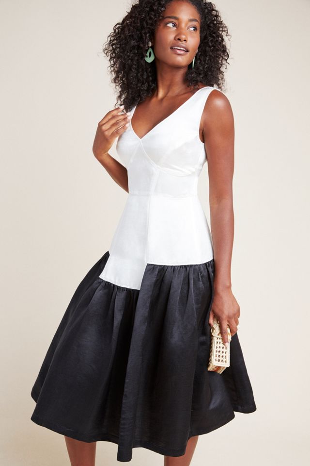 Natasha Drop Waist Midi Dress | Anthropologie