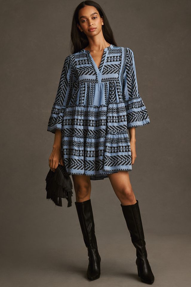 Devotion Twins Embroidered Ella Tunic Dress | Anthropologie