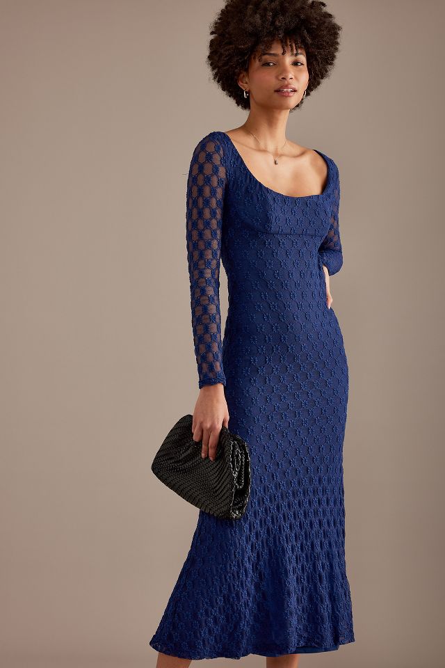 Bardot Adoni Long Sleeve Lace Midi Dress Anthropologie Uk