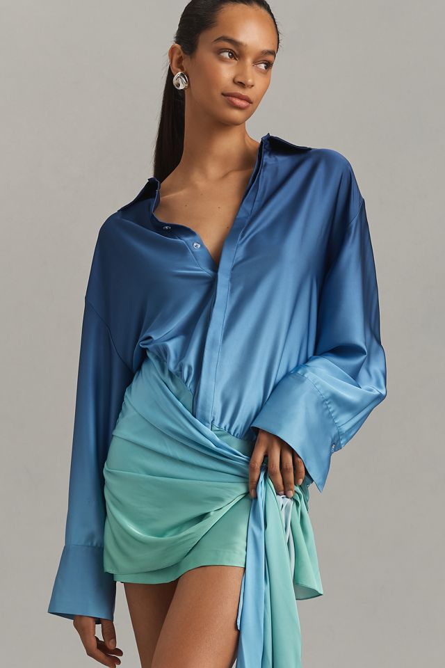 Bardot Malira Ombre Mini Shirt Dress | Anthropologie