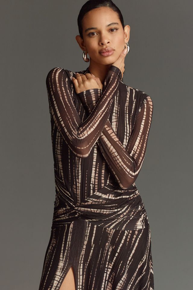 Bardot Lea Drop-Waist Mesh Dress | Anthropologie