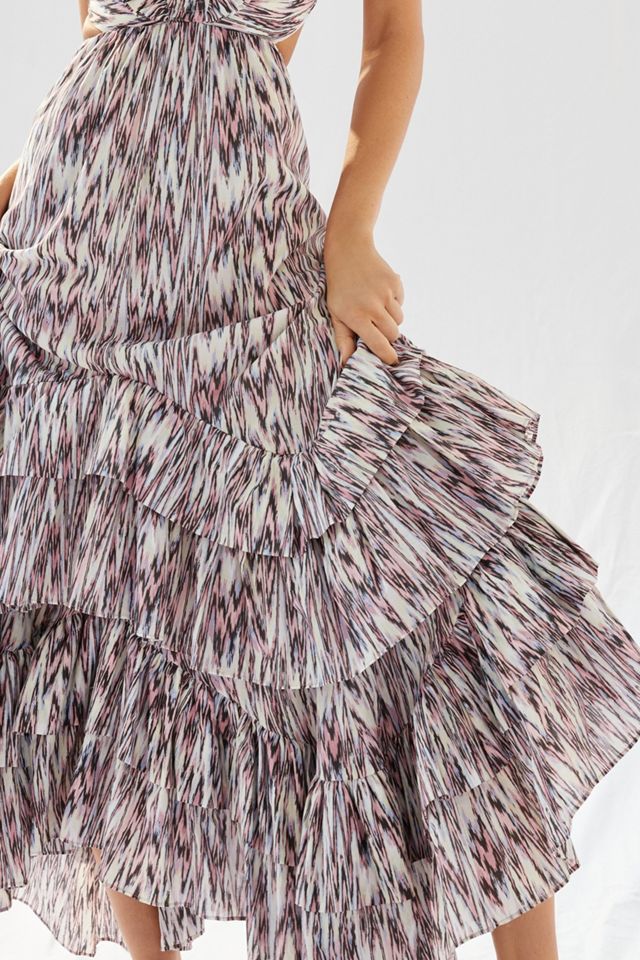 Magali Pascal Ruffled Cut-Out Maxi Dress | Anthropologie