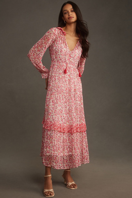 The Marais Printed Chiffon Maxi Dress | Anthropologie