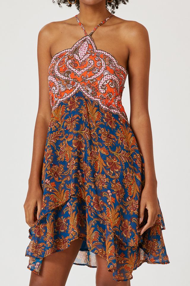 Halter Applique Mini Dress | Anthropologie
