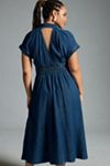 Maeve Denim V-Neck Wrap Dress | Anthropologie