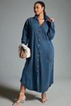 Pilcro Denim Long-Sleeve Buttondown Dress | Anthropologie