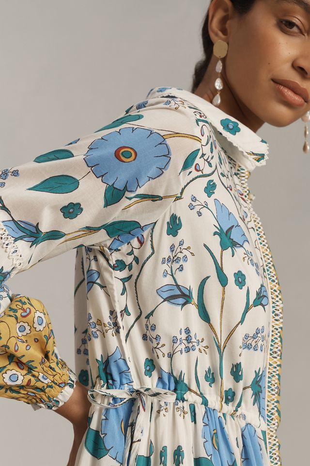 The Eleanora Long-Sleeve Maxi Shirt Dress | Anthropologie