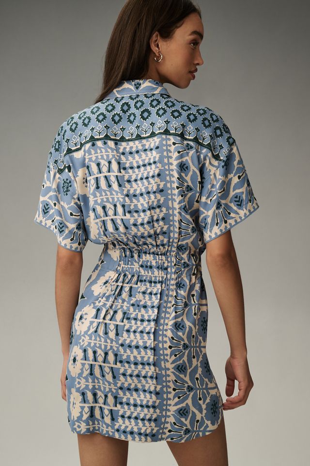Omika Carla Short Sleeve Belted Mini Dress Anthropologie