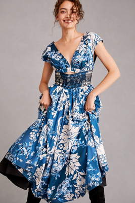 Hope for Flowers by Tracy Reese Smocked V-Neck Dress | Anthropologie