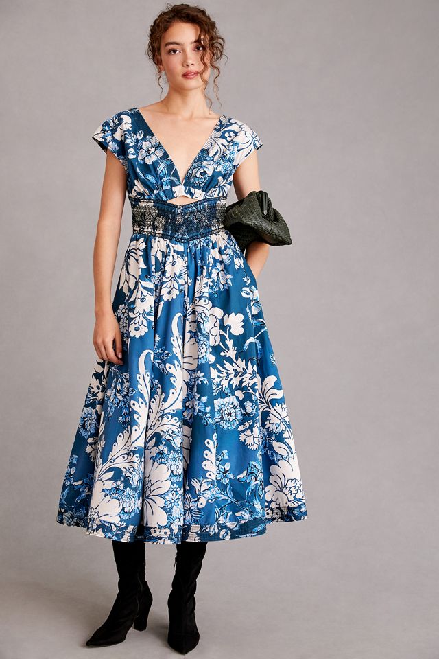 Hope for Flowers by Tracy Reese Smocked V-Neck Dress | Anthropologie