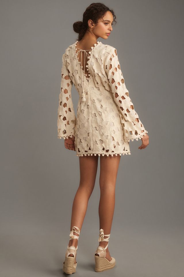 Hope for Flowers by Tracy Reese Long-Sleeve Linen Mini Dress ...